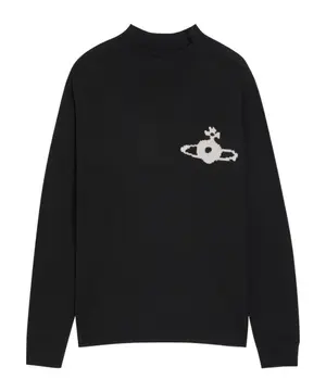 VIVIENNE WESTWOOD Intarsia Wool Jumper - Black