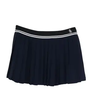 SPORTY  RICH Sporty & Rich Abigail Pleated Viscose Skirt