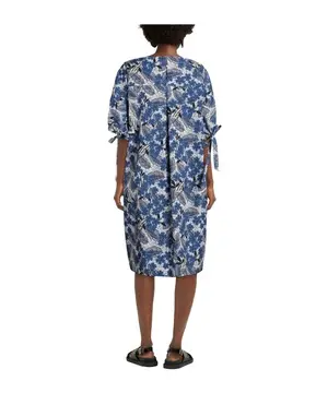 Max Mara Flared Floral-print Poplin Dress