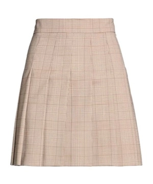 Max Mara Pleated Prince Of Wales Check Tweed Skirt