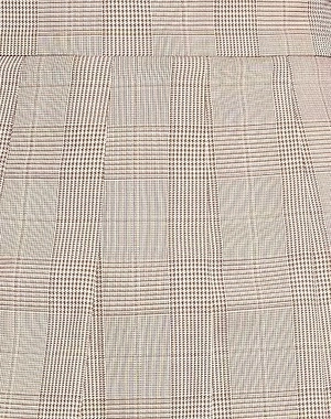 Max Mara Pleated Prince Of Wales Check Tweed Skirt