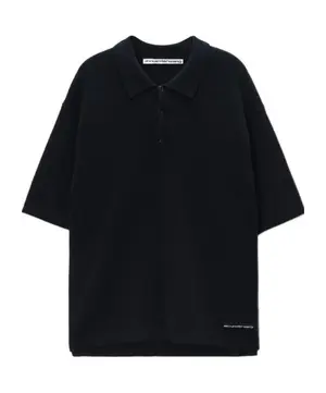 Alexander Wang Short-sleeved Knitted Polo Shirt - Black