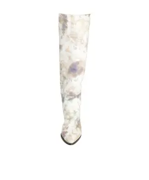 Isabel Marant Étoile Pointed Toe Tie-dye Ankle Boots - White