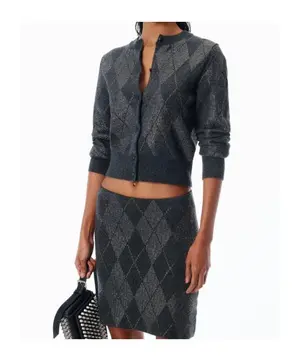 Alexander Wang Diamond Pattern Cardigan