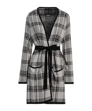 Max Mara Plaid Wool Lightweight Knit Sweater - Gray