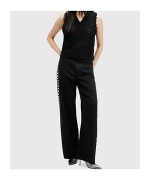 ALLSAINTS Vivian Scalloped Knit Tank Top - Black