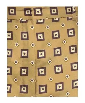 Max Mara Geometric Print Satin Sleep Pants