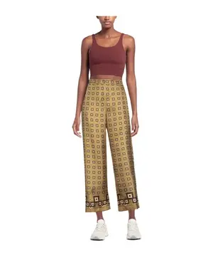 Max Mara Geometric Print Satin Sleep Pants