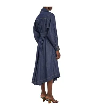 Zimmermann Belted Denim Midi Shirt Dress