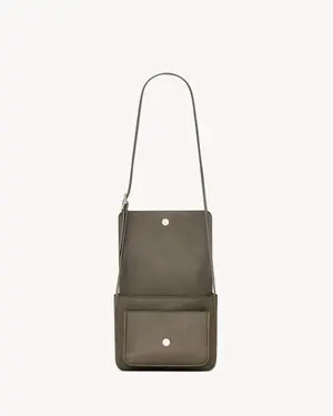 Saint Laurent Small Satchel In Leather - Green