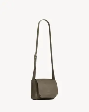 Saint Laurent Small Satchel In Leather - Green