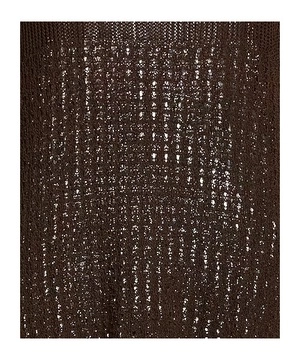 Max Mara Knitted Long Sleeve Top With Back Tie Detail