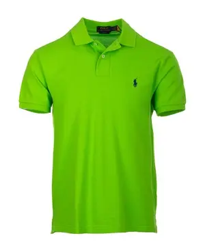 Polo Ralph Lauren Logo Embroidered Short-sleeved Polo Shirt - Green
