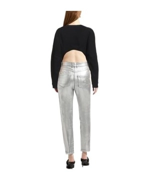 Saint Laurent Off-shoulder Drop Shoulder Long Sleeve Top