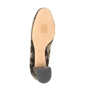 Chloé Velvet Round-toe Block Heel Pumps