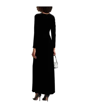 Max Mara Velvet Long Sleeve Gown
