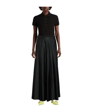 Max Mara Solid Taffeta Circle Skirt