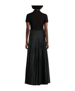 Max Mara Solid Taffeta Circle Skirt
