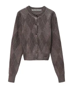 Alexander Wang Crystal-embellished Cardigan - Brown