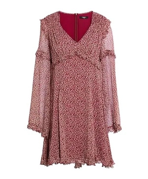 Max Mara Floral Print Crepe Dress - Pink