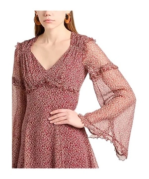Max Mara Floral Print Crepe Dress