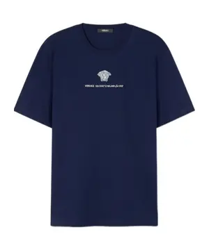 Versace Embroidered-medusa Head T-shirt