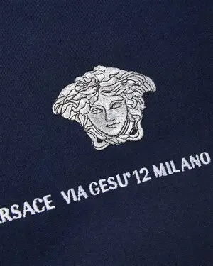 Versace Embroidered-medusa Head T-shirt
