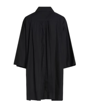 Max Mara Solid Color Mini Shirt Dress - Black