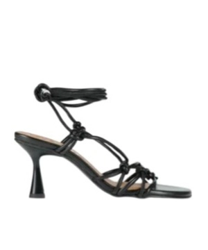 GANNI Embellished Tie Fastening Sandals - Black