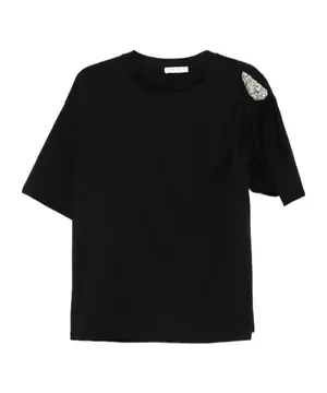 AREA Embellished Puff-sleeve Top