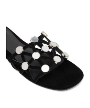 Attico Grid Studded Flats