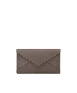 Saint Laurent Letter Large Wallet In Leather - Green