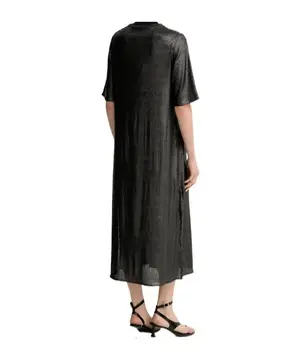 ALLSAINTS Anna Sequin Embellishment Midi Dress - Matte Black