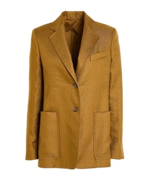 Max Mara Single-breasted Linen Blazer - Brown