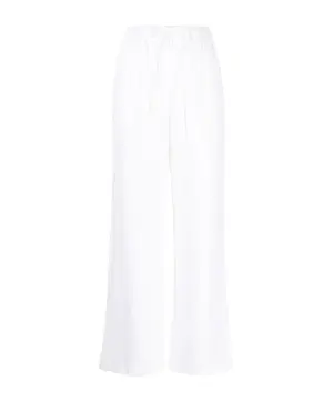 REFORMATION Olina Linen Track Pants - White