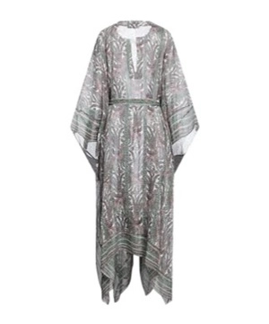 Isabel Marant Étoile Paisley Print Chiffon Kaftan Maxi Dress - Gray