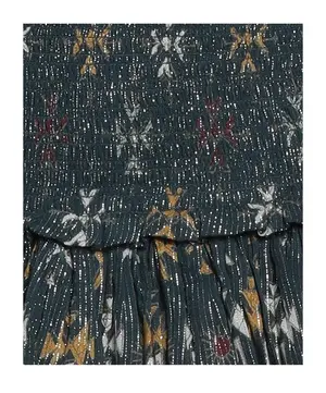 Isabel Marant Étoile Multicolor Tiered Ruched Gauze Skirt - Black