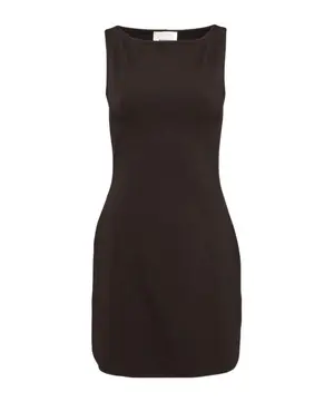 REFORMATION Natalie Ribbed Dress - Black