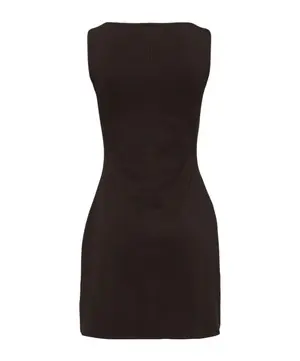REFORMATION Natalie Ribbed Dress - Black