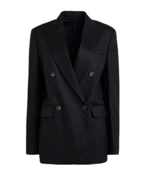 Brunello Cucinelli Fashion Minimalist Double-breasted Blazer - Black