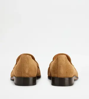 TOD'S Suede Loafers With Logo Detail