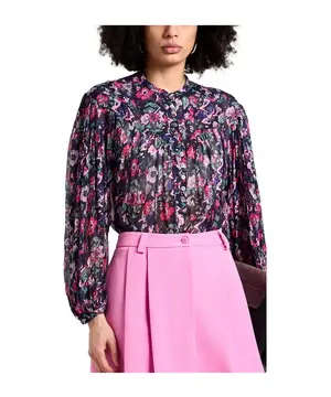 Isabel Marant Étoile Multicolor Silk Blouse - Black