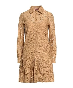 Max Mara Lace Pleated Shirt Dress - Nude