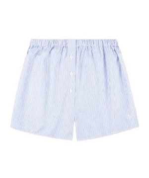 SPORTY  RICH Sporty & Rich Striped Button Shorts - Blue