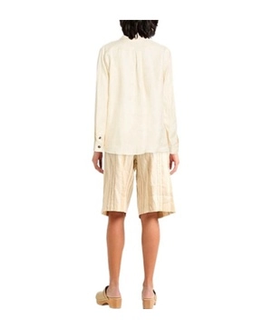 Max Mara Linen Shirt With Appliqués And Embroidery