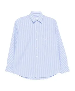 SPORTY  RICH Sporty & Rich Striped Embroidered Shirt