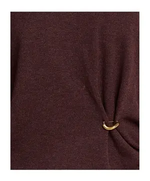 Isabel Marant Étoile Crew-neck Knit Top With Metal Ring Detail - Black