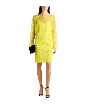 Max Mara Solid Embroidered Dress