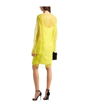 Max Mara Solid Embroidered Dress