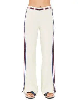 The Upside Adesa Kansas Striped Knit Trousers - Cream